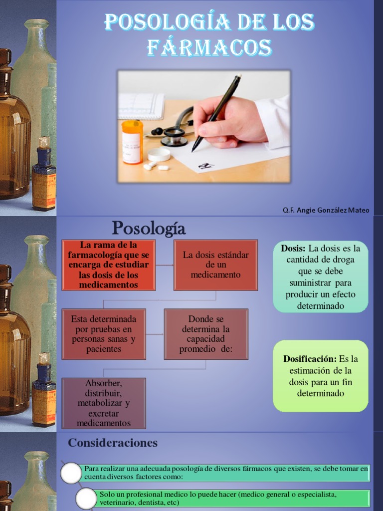 1.Posología de los fármacos | PDF | Medicamentos con receta | Farmacología