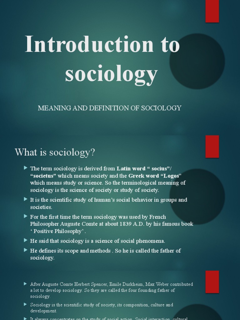 Introduction To Sociology | PDF | Sociology | Kinship