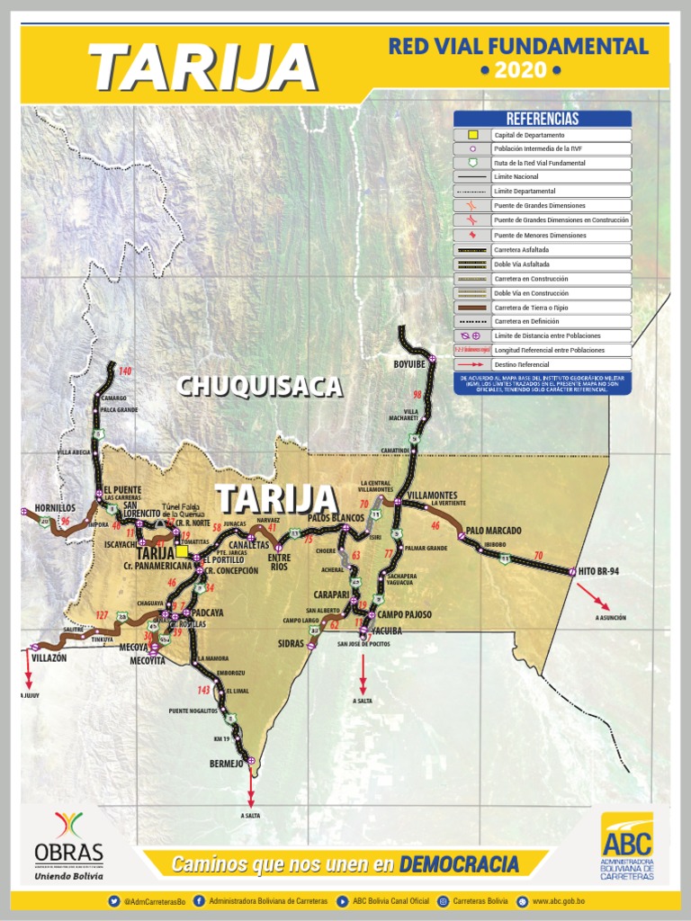 Mapa Tarija 2020 | Descargar gratis PDF | Transporte de tierra ...