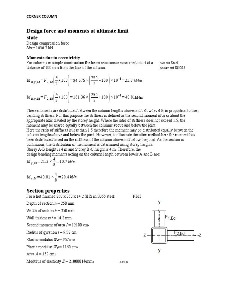 Design Force and Moments at Ultimate Limit State: Moments Due To Eccentricity | PDF | Strength ...