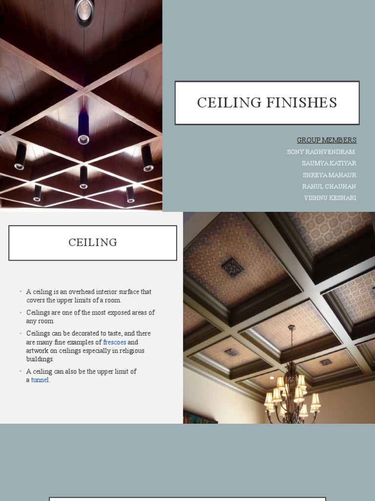 Types of Ceiling Finishes Explained | PDF | Ceiling | Vault (Architecture)