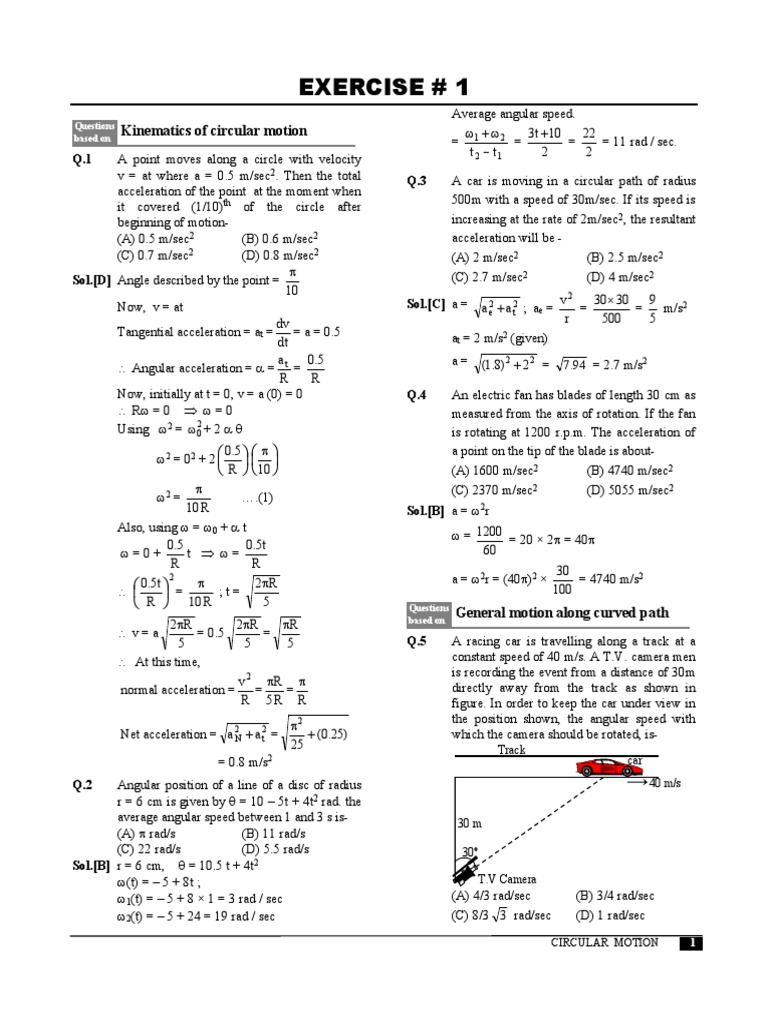 (P) Circular Motion | PDF | Acceleration | Rotation Around A Fixed Axis