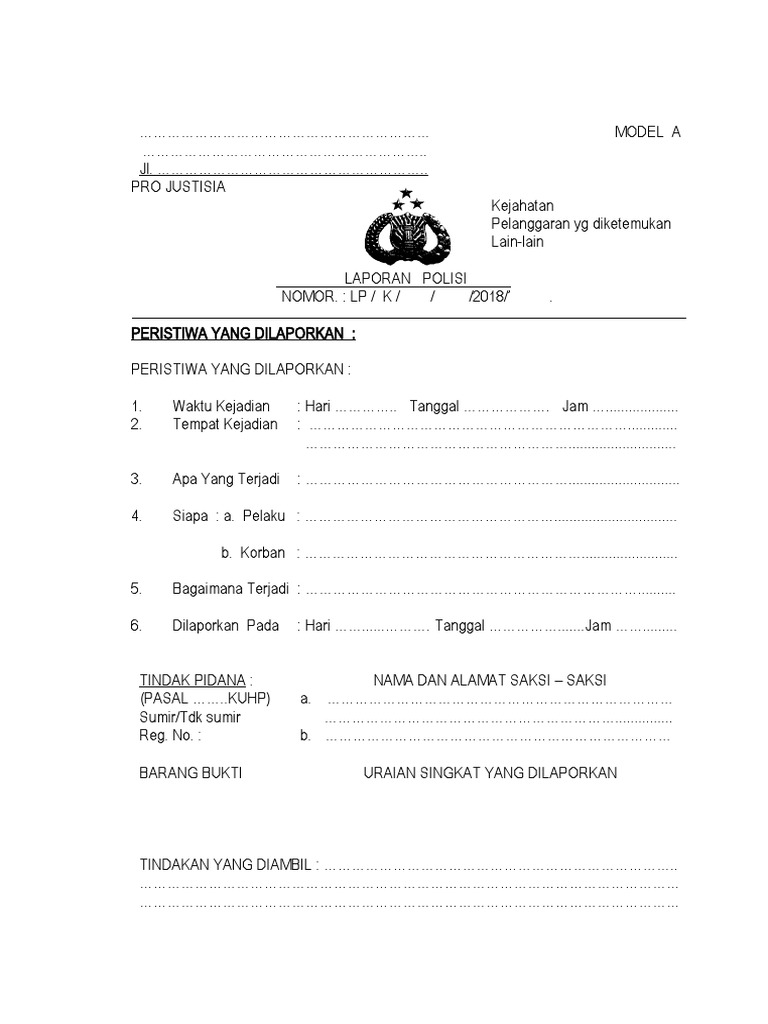 Laporan Polisi Pdf