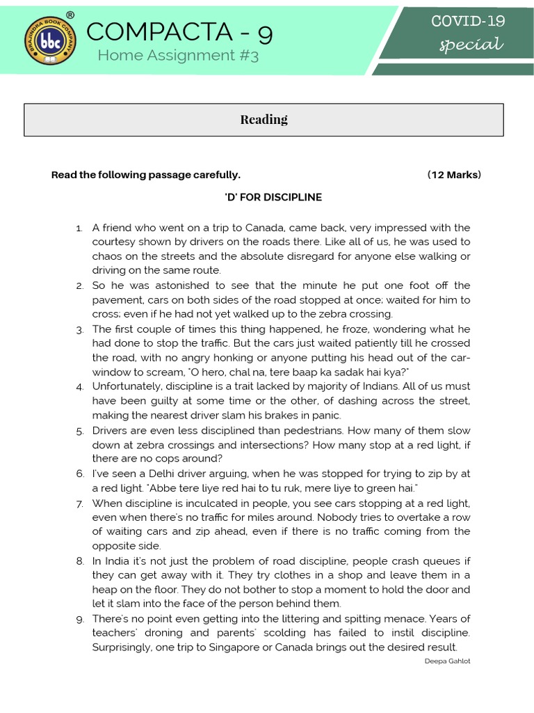 Class 9 - Home Assignment 3 (2020) | PDF | Traffic Light