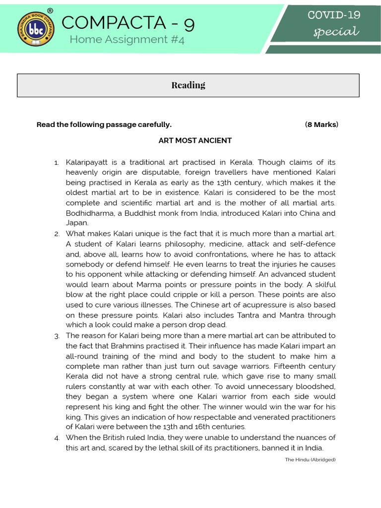 Class 9 - Home Assignment 4 (2020) | PDF