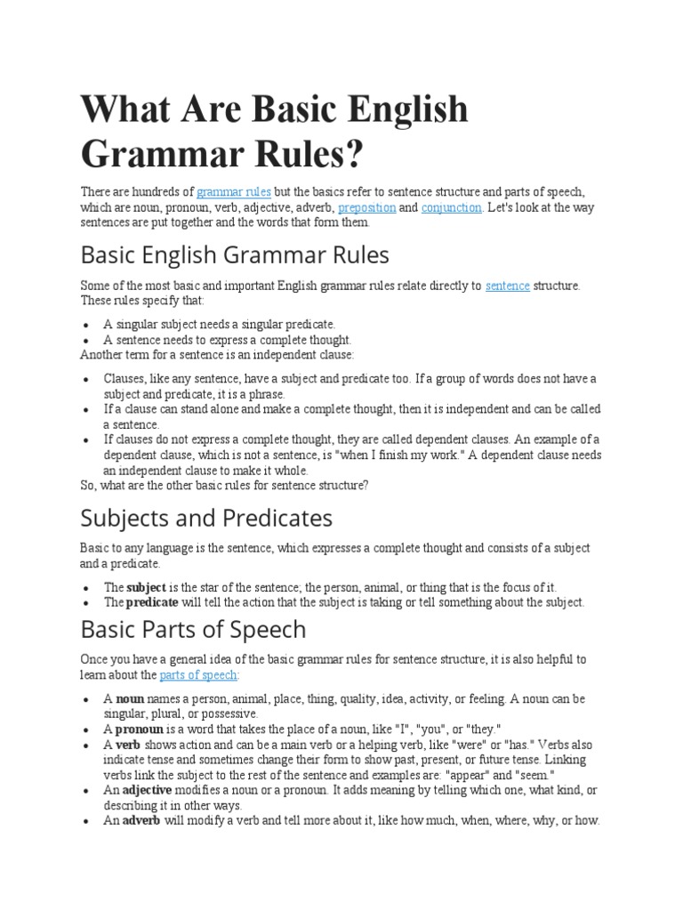 English Grammar English Grammar Rules Learn English