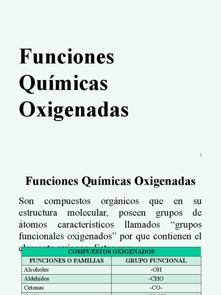 Funciones Quimicas Oxigenadas | PDF | Alcohol | Cetona