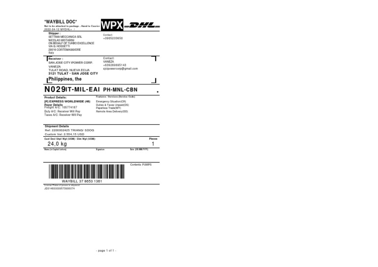 WaybillDoc 3786531361 | PDF