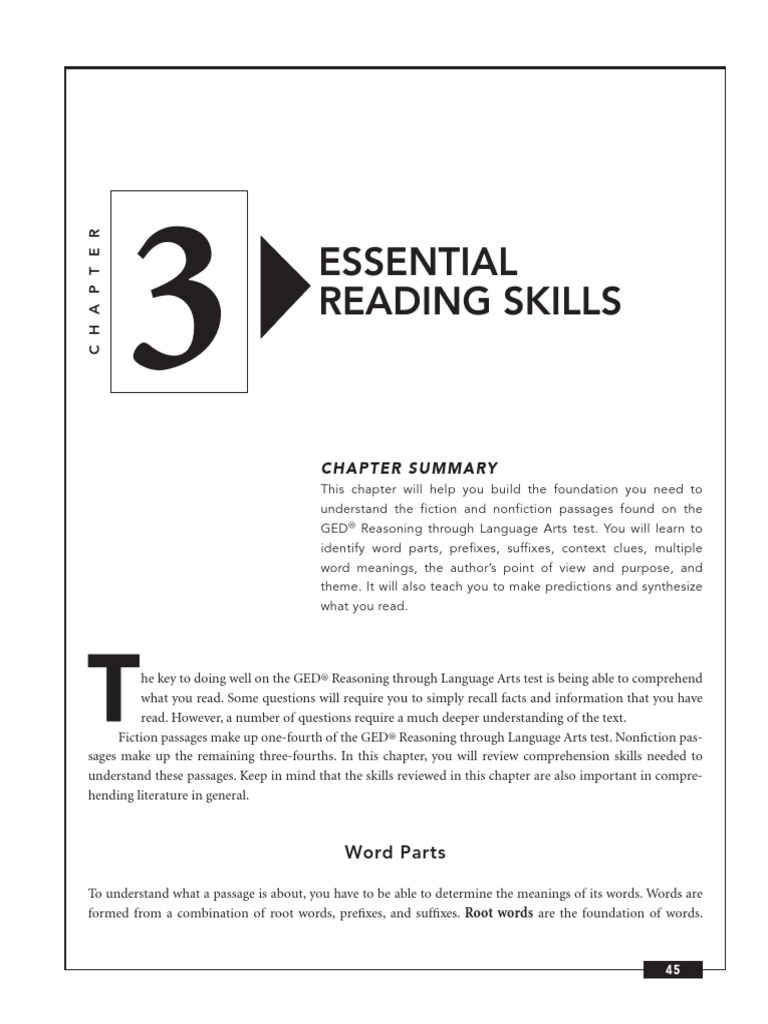 Essential Reading Skills: Chapter Summary | PDF | Narration | Cognitive ...