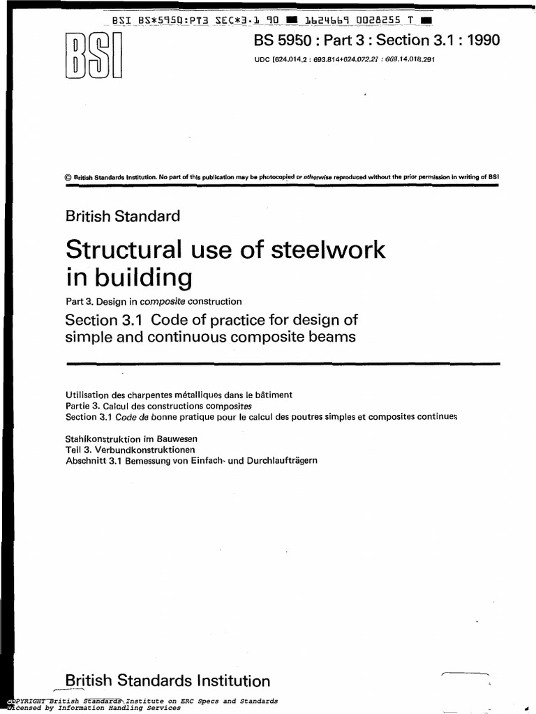 BS 5950 Part 3.1 | PDF | Beam (Structure) | Strength Of Materials