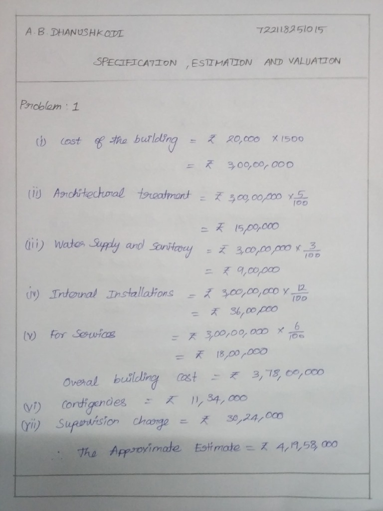 Estimation Assignment | PDF