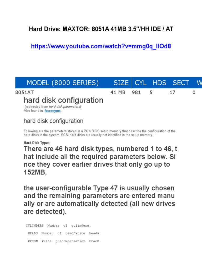 Hard Drive Maxtor 1990 | PDF | Hard Disk Drive | Computer Engineering