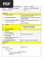 A DETAILED LESSON PLAN IN TLE Drafting | PDF | Technical Drawing | Drawing
