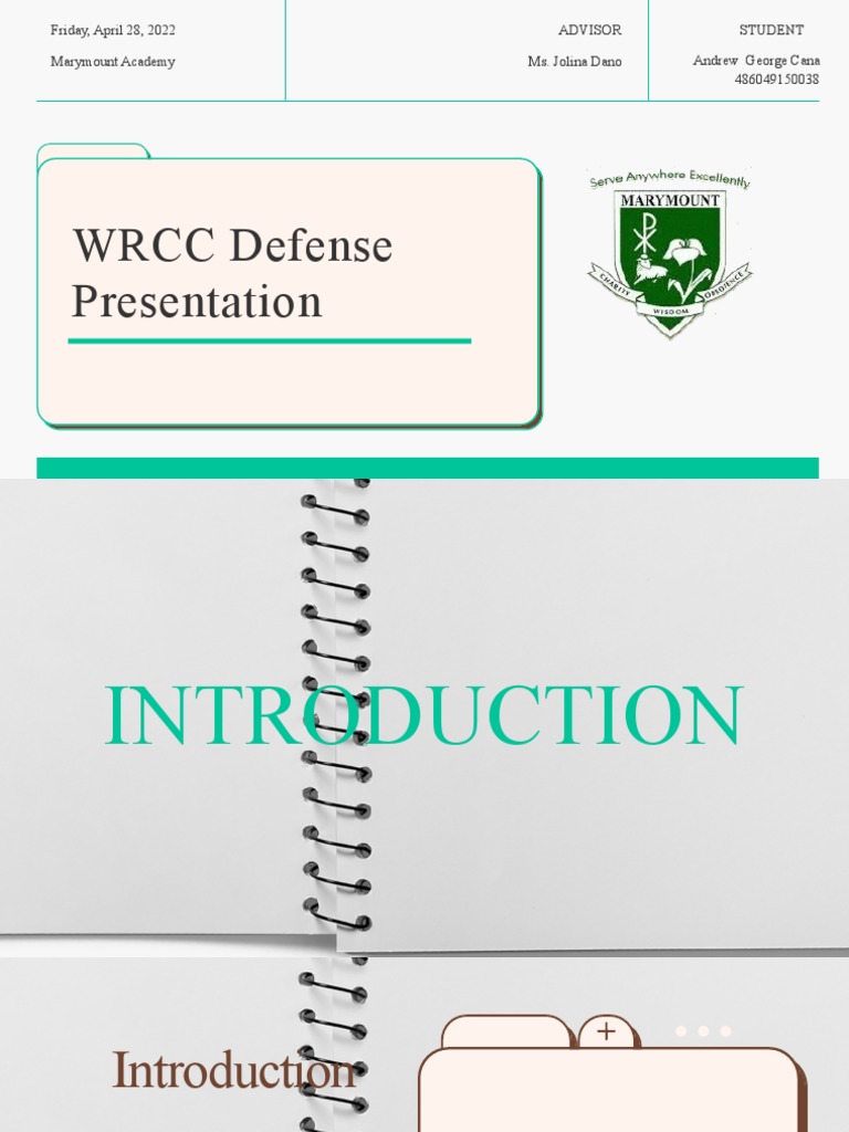WRCC Defense Presentation | PDF | Drawing | Animation