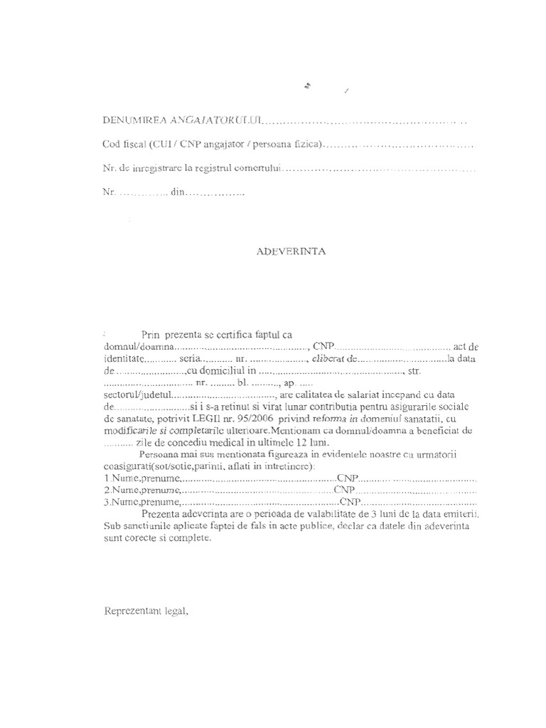 Adeverinta CAS | PDF