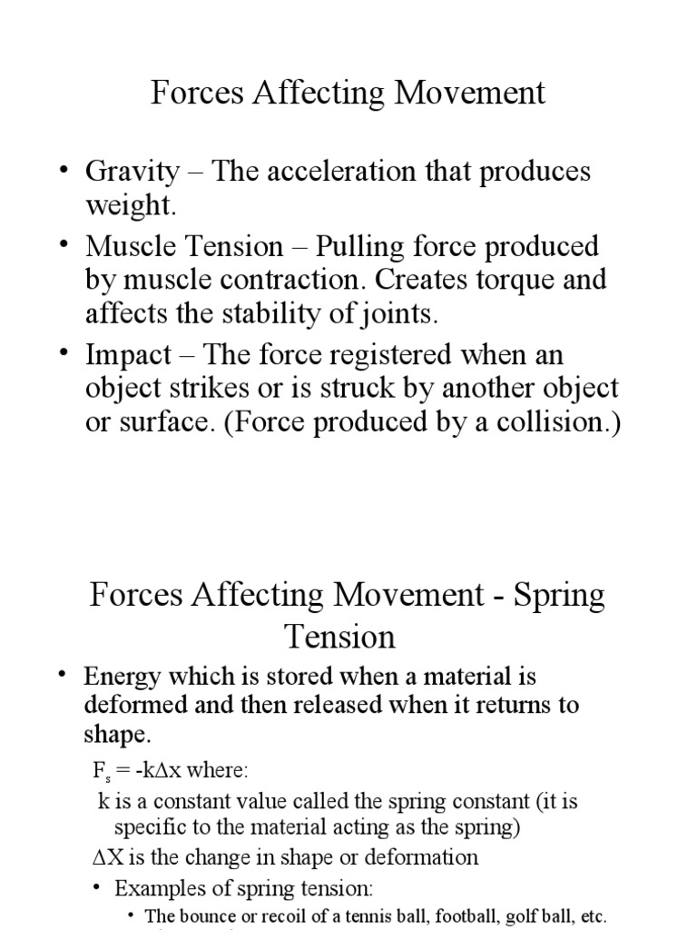 426-18 Forces Affecting Movement | PDF | Friction | Force
