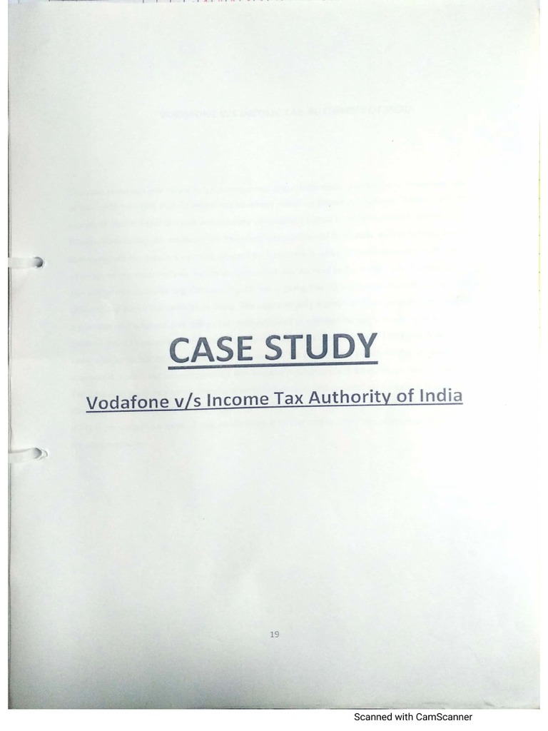 Income Tax - Case Study | PDF