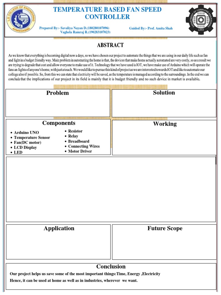Temperature Based Fan Speed Controller: Problem Solution | PDF ...