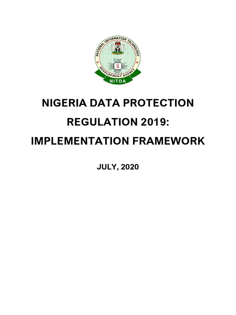 Nigeria Data Protection Regulation 2019 Implementation Framework | PDF ...