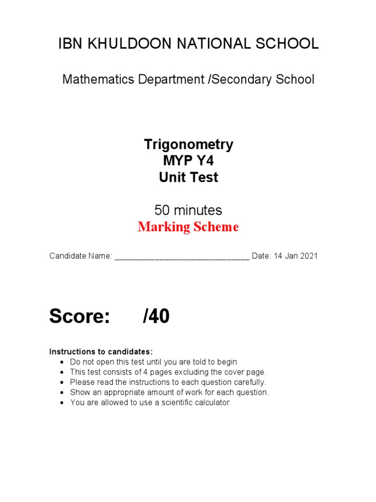 Unit 3 Answer Key Math | PDF | Triangle | Trigonometry