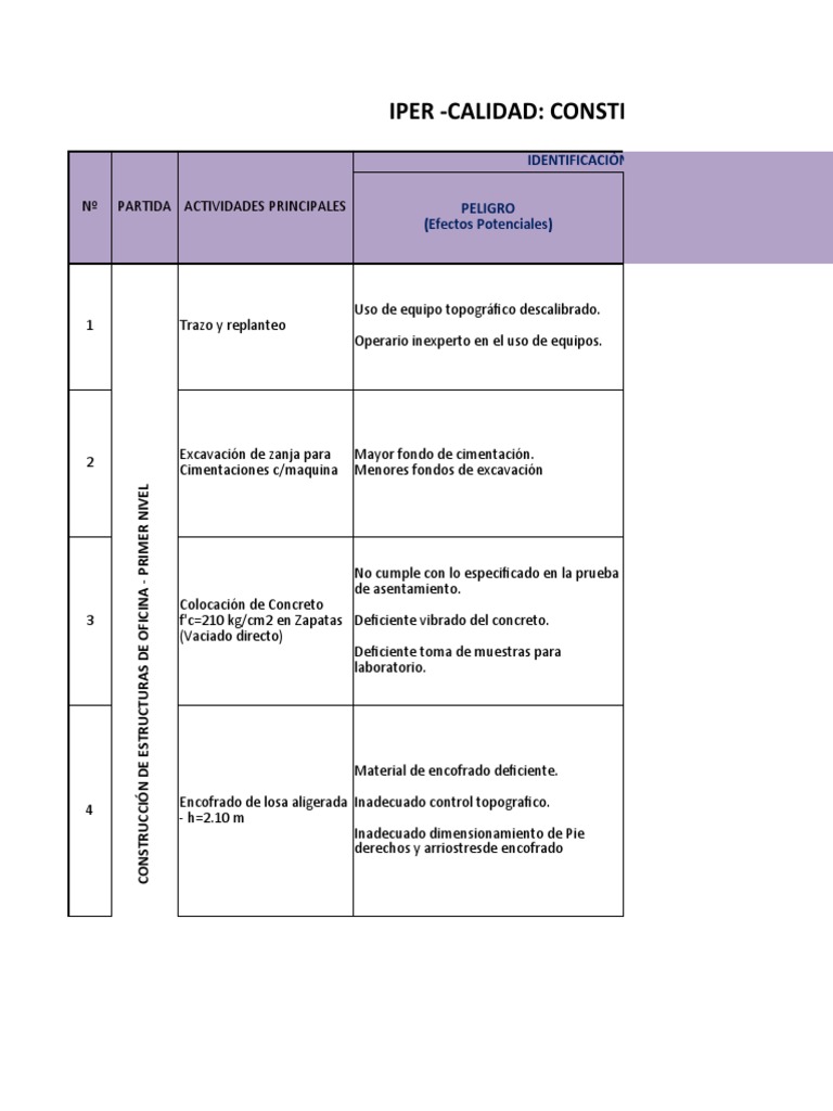 Ejemplo - IPER DE CALIDAD 2020 | PDF | Sistema de manejo de calidad | Calidad (comercial)
