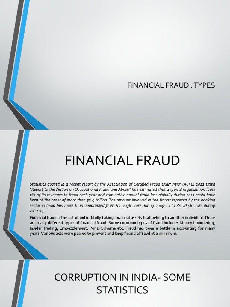 Types of Financial Fraud | PDF | Cybercrime | Money Laundering