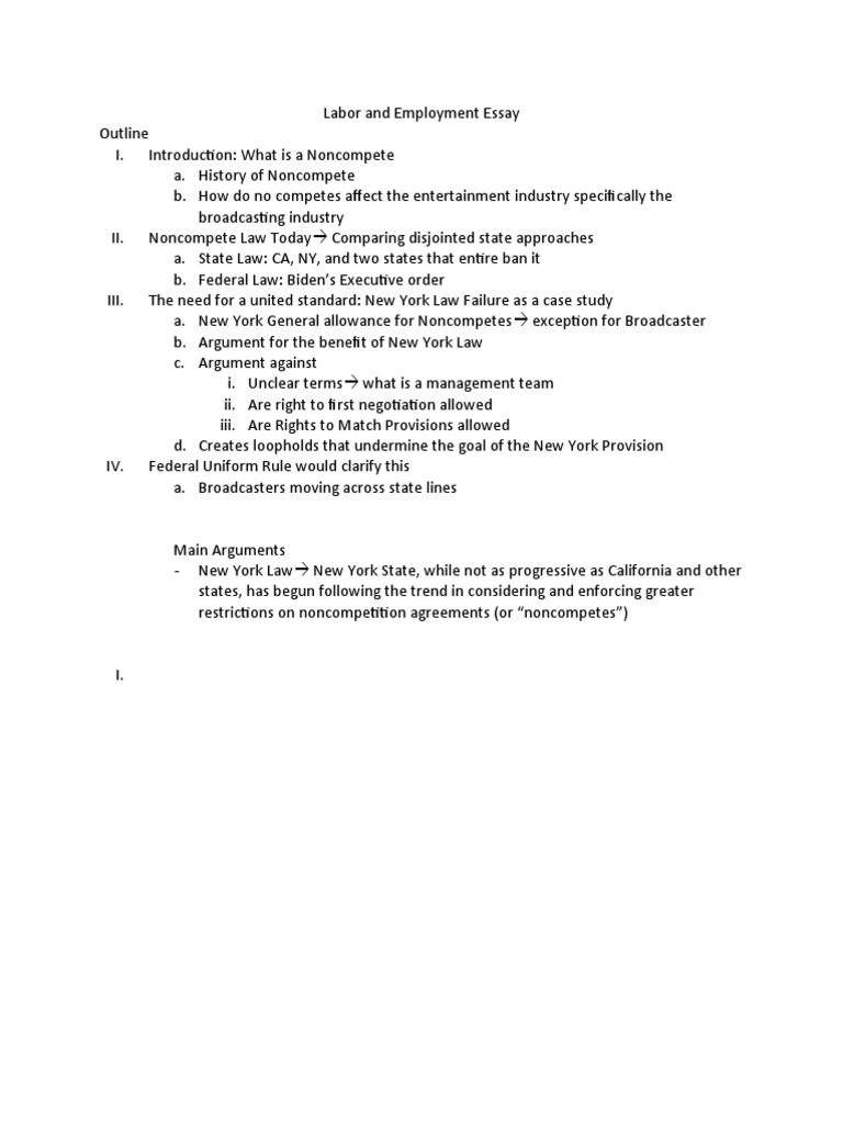 Labor and Employment Essay | PDF