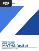 IGCSE Math 0580 Formula Sheet 2026 Detailed | PDF