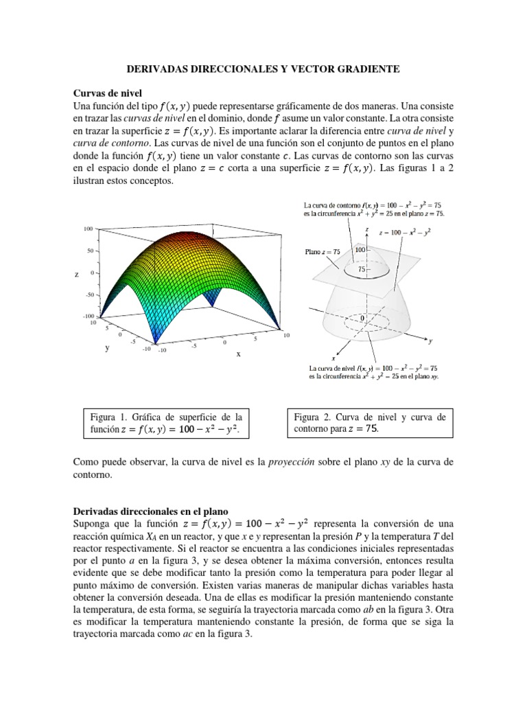 2 Derivada Direccional y Vector Gradiente | PDF | Degradado | Vector ...