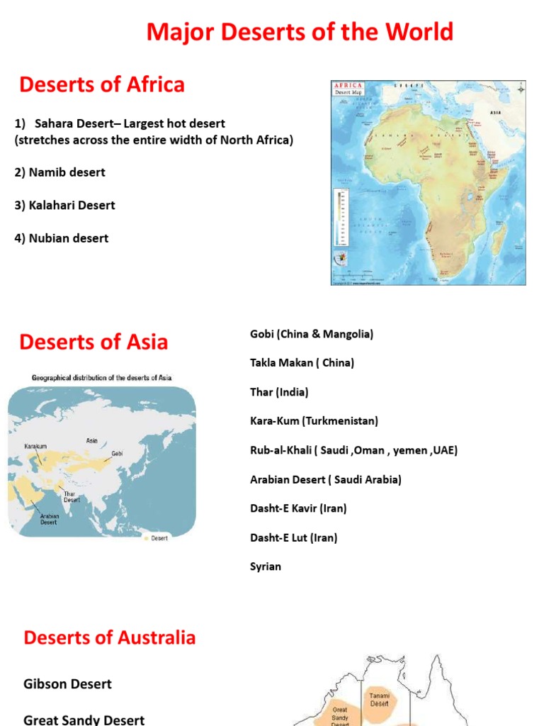 Deserts of The World | PDF