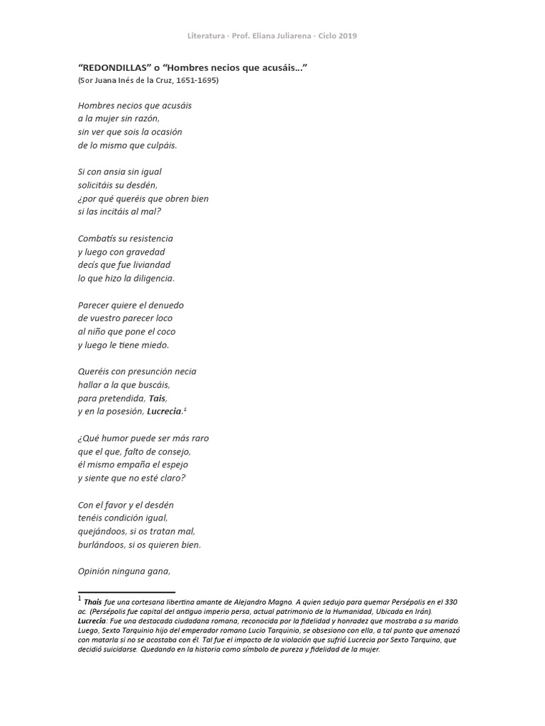 Hombres Necios Que Acusáis | PDF