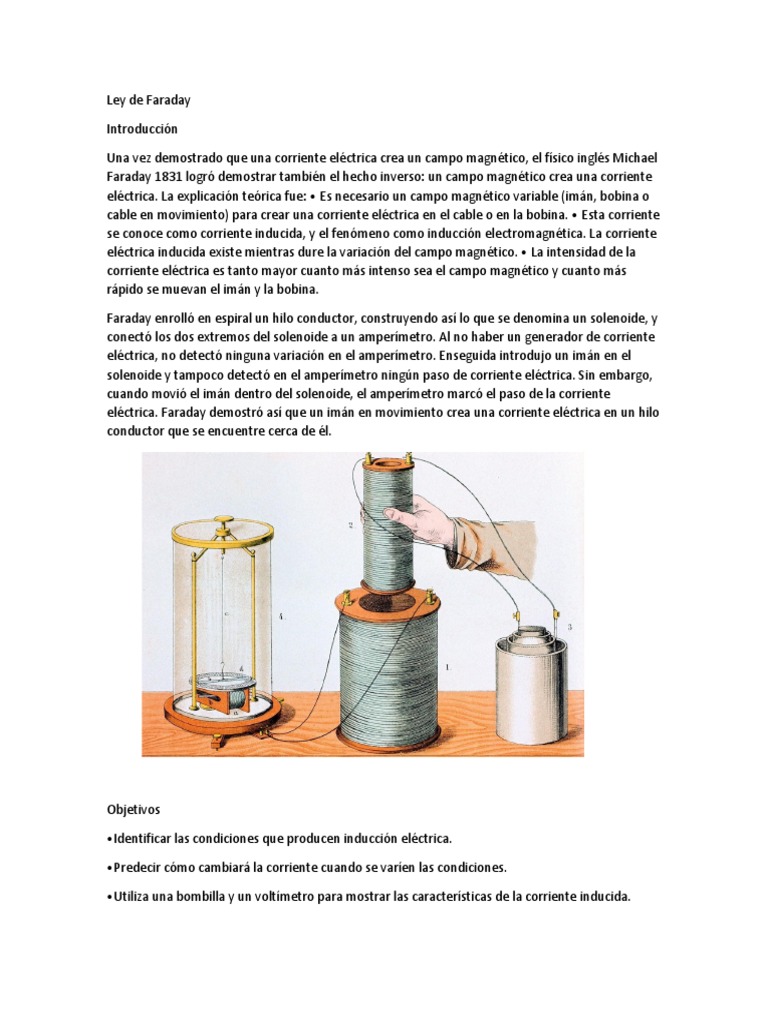 Ley de Faraday | PDF | Imán | Corriente eléctrica