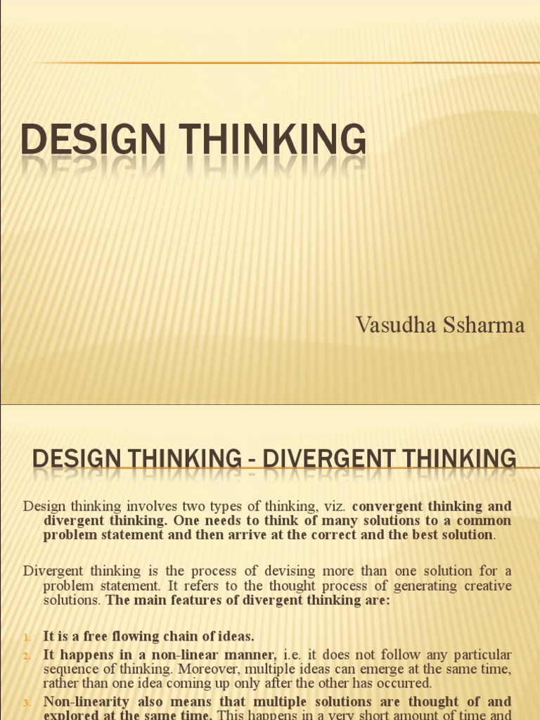Design Thinking - Unit 2 | PDF | Thought | Design Thinking