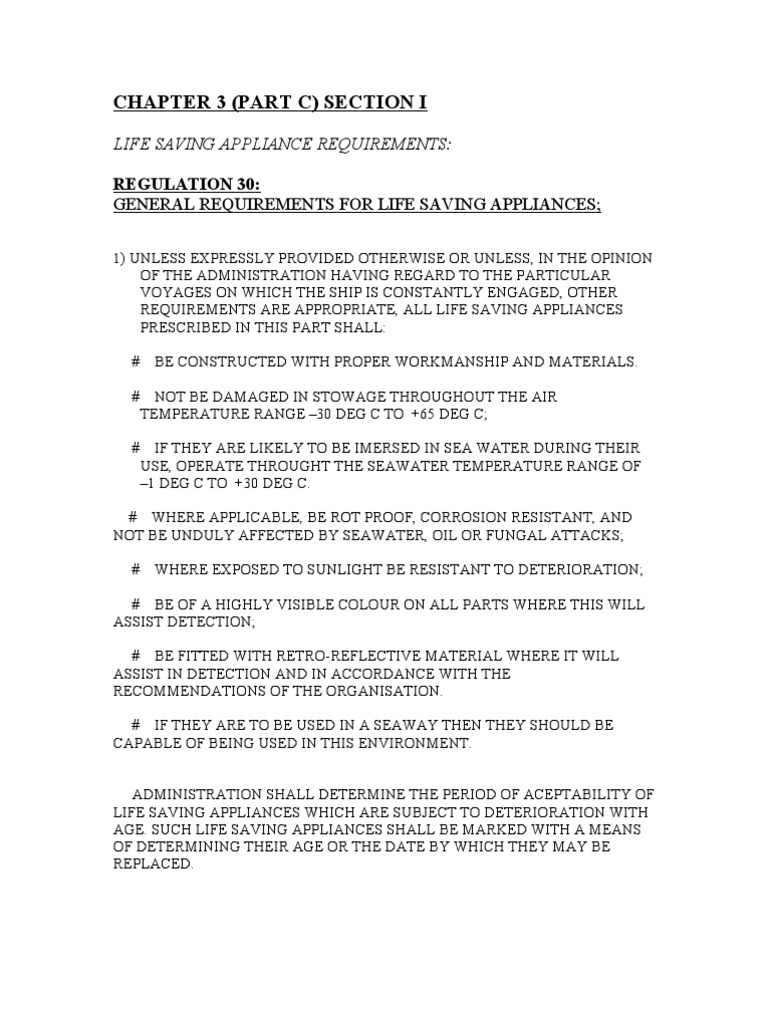 Solas-Lsa Regs | PDF | Nature