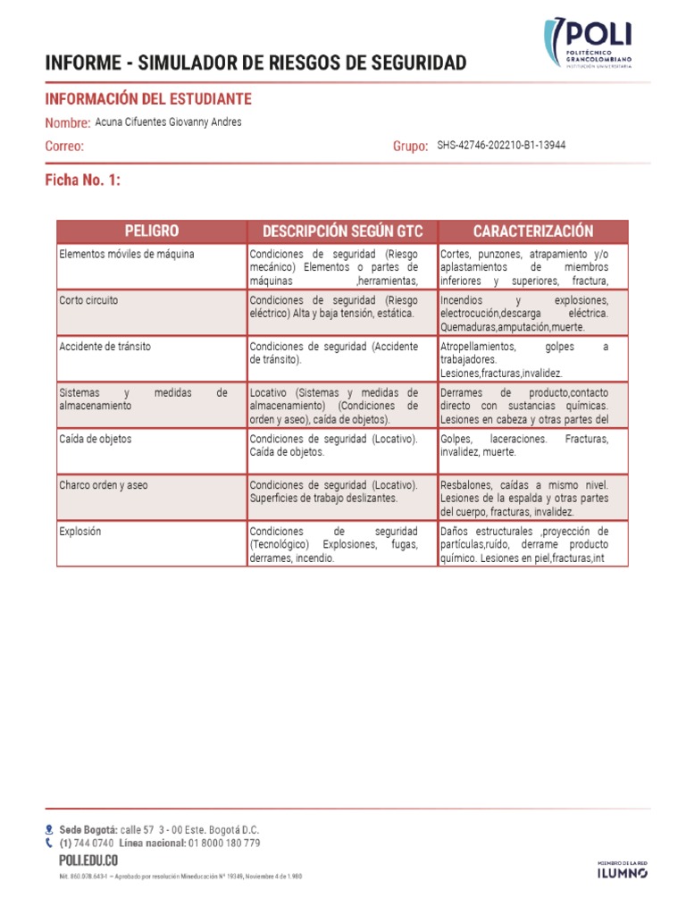 Informe - Simulador de Riesgos de Seguridad | PDF | Ingeniería