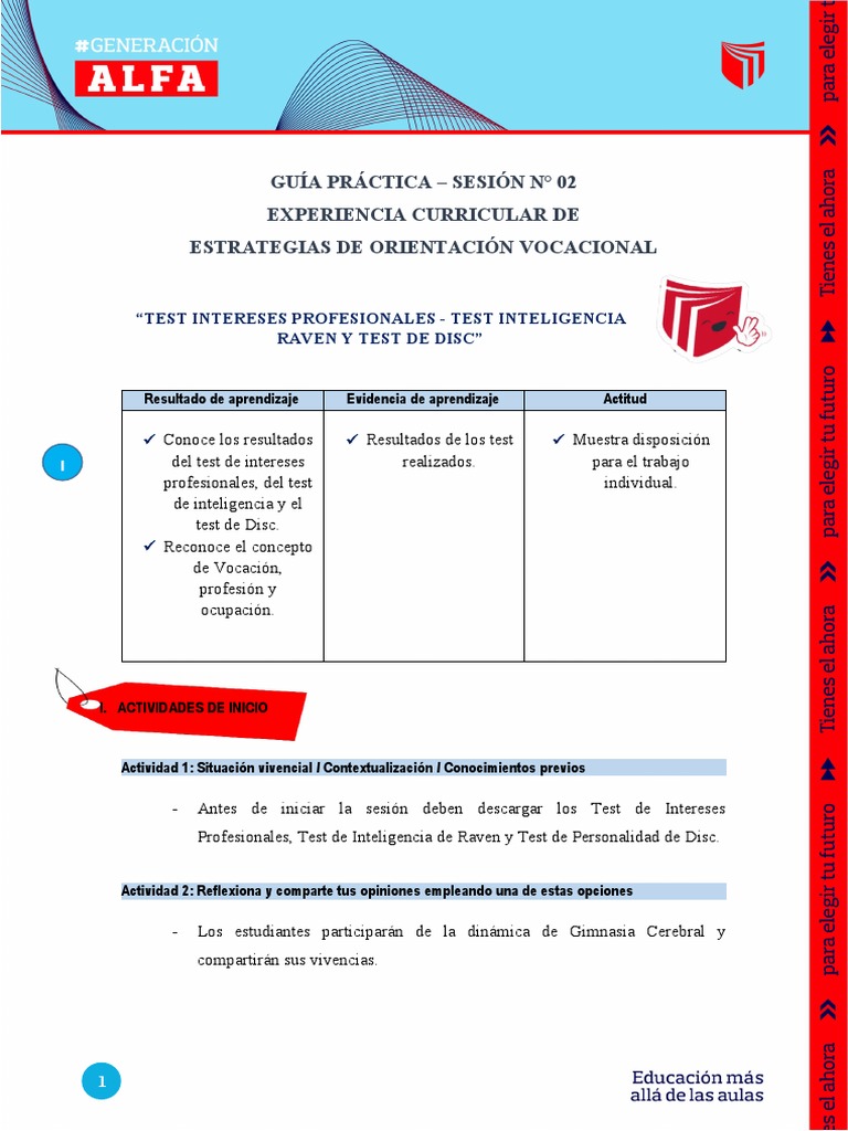 Guía Práctica02 | PDF | Aprendizaje | Evaluación neuropsicológica