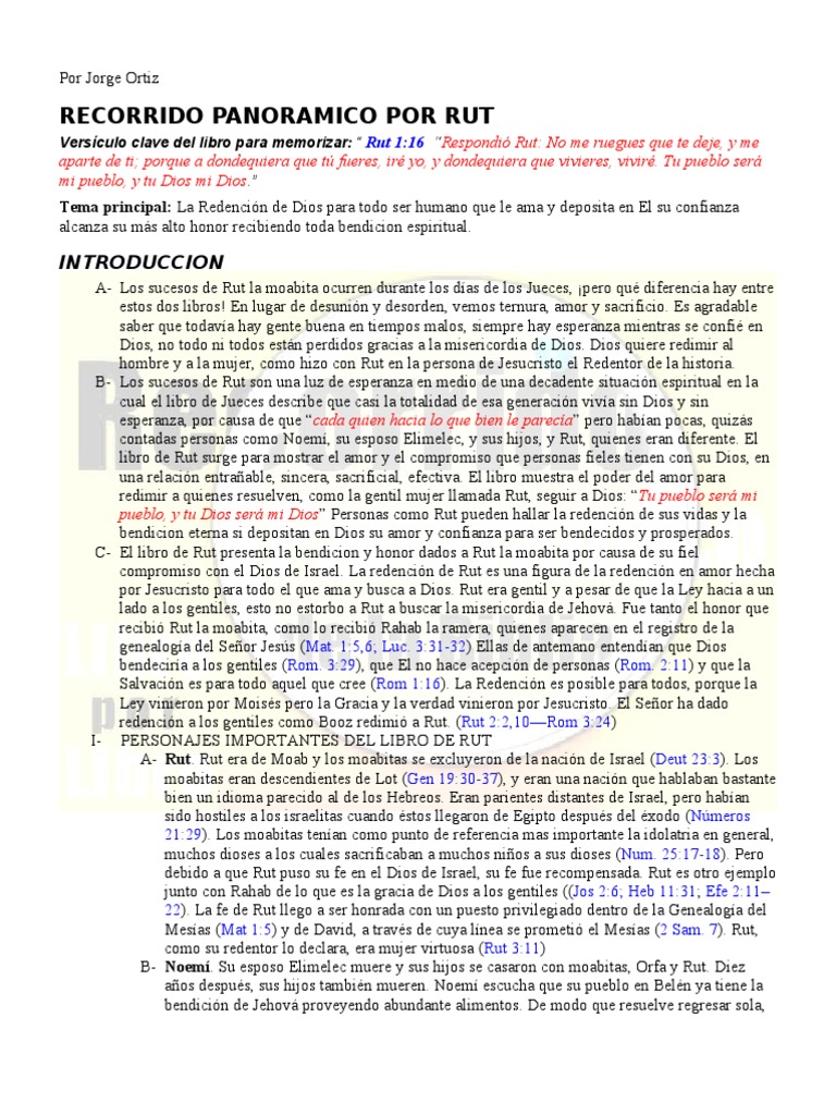 Rut | PDF | Libro de rut | Noemí (figura bíblica)