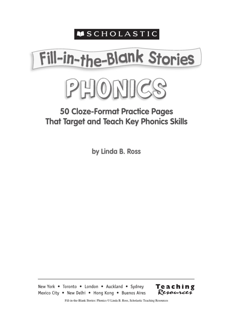 50 Cloze Format Practice Pages That Target and | PDF | Reading ...