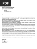 Application Letter For Teacher. | PDF