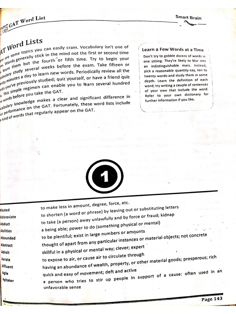 GAT Words | PDF