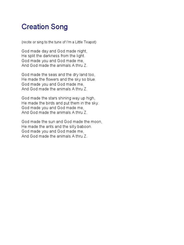 Creation Song | PDF