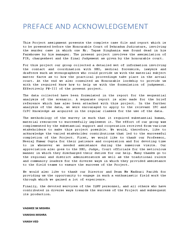 Preface and Acknowledgement | PDF