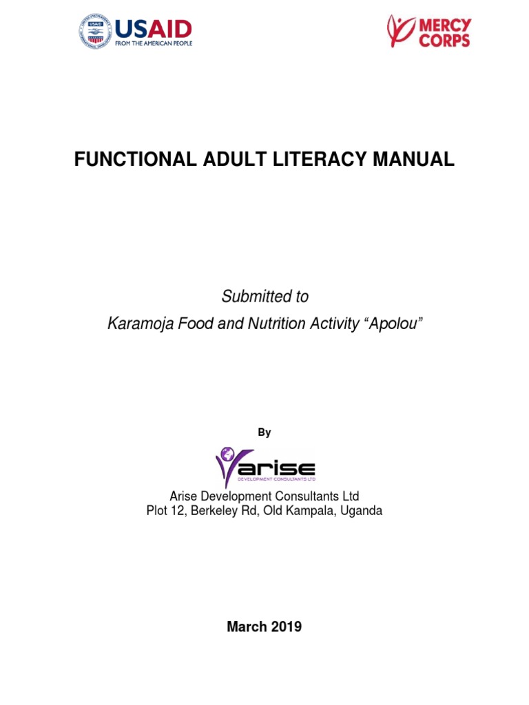 Functional Adult Literacy Training Manual | PDF | Measurement | Literacy