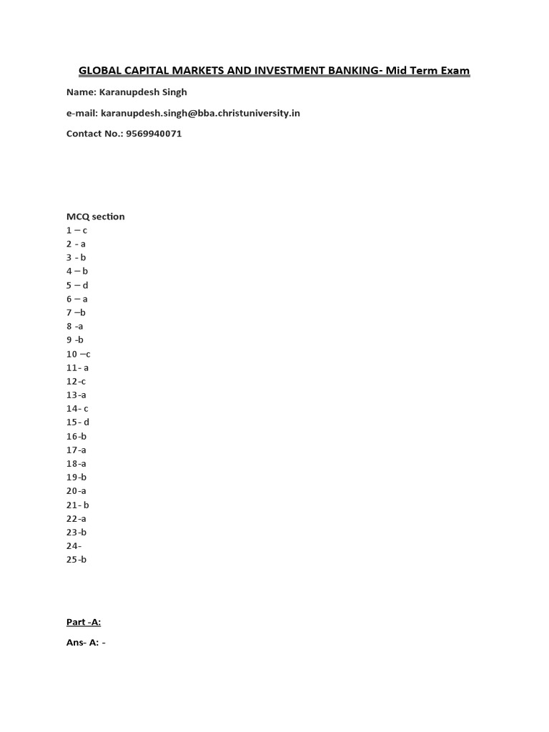 Global Capital Markets and Investment Banking | PDF | Inflation ...