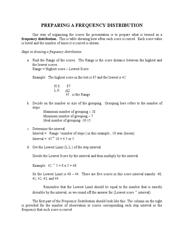 How to Create a Frequency Distribution | PDF | Histogram | Cartesian ...