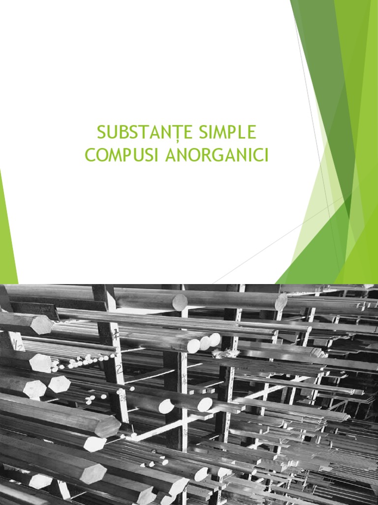Substanţe Simple Compusi Anorganici | PDF