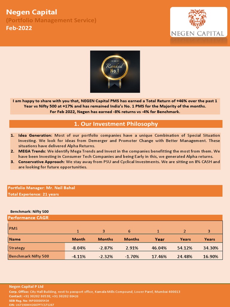 Negen Capital PMS Performance Overview | PDF | Investing | Investment ...