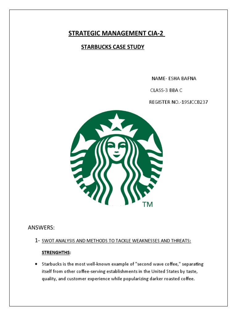 Starbucks Case Study | PDF | Starbucks | Brand