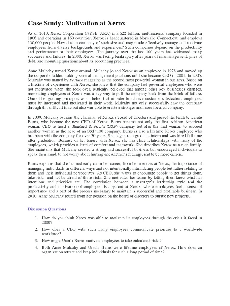 Case Study On Motivation | Download Free PDF | Psychology | Cognition