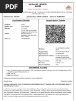 List of Supporting Document For Aadhaar Enrolment and Update | PDF ...